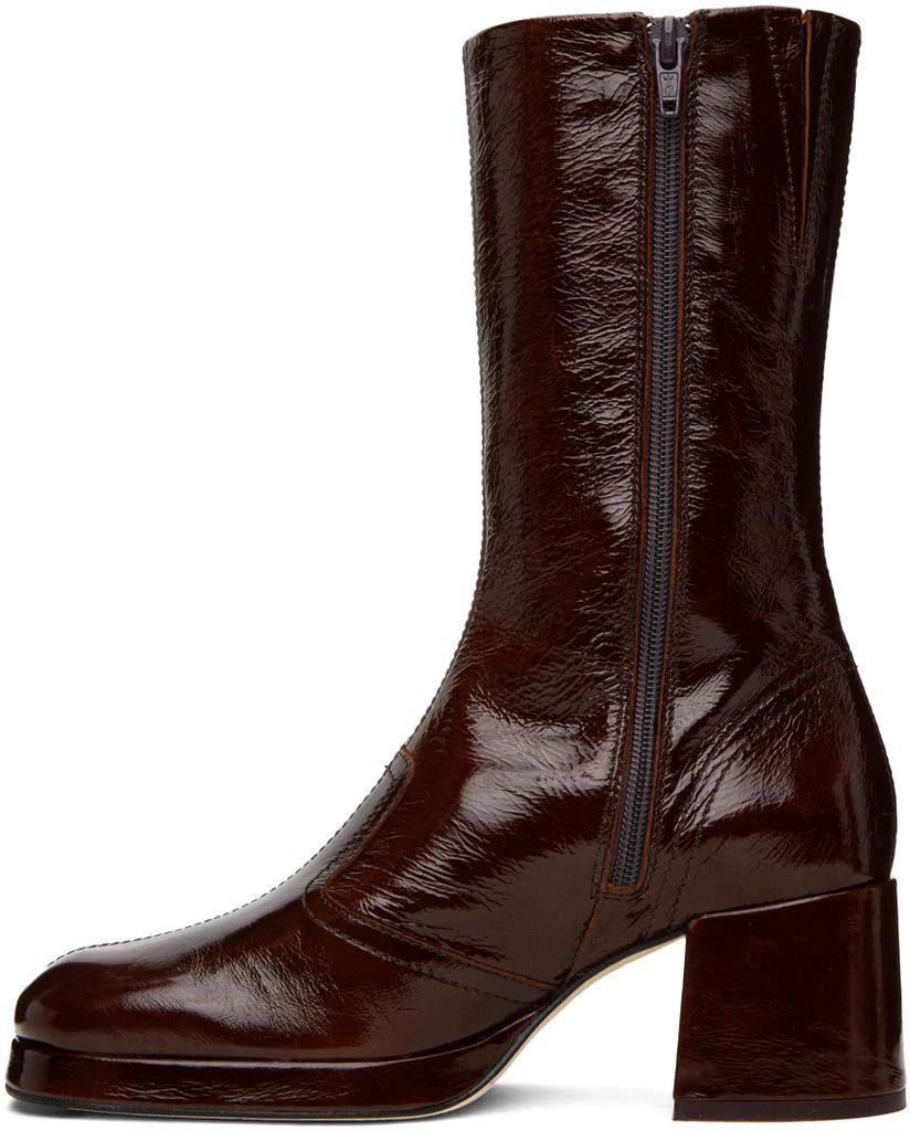 Miista Burgundy Cass Boots - Boots - BeyondStyle