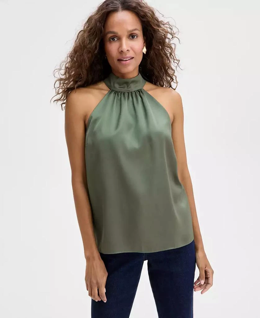 INC International Women's Mock-Neck Halter Top, Exclusively at Macy's ...