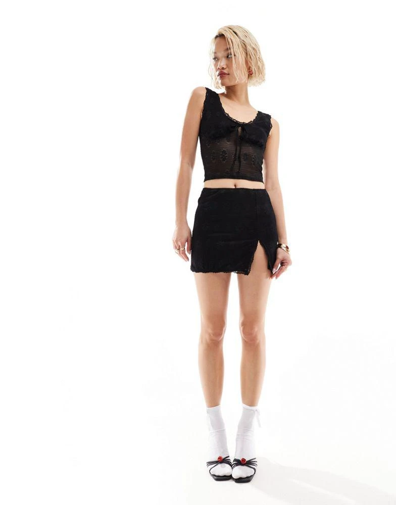 Bailey Rose Bailey Rose mini skirt in 90s black lace co-ord - Dresses ...