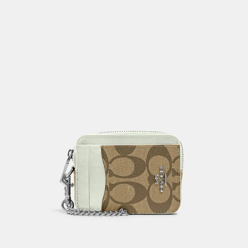 Coach Outlet Coach Outlet Zip Card Case In Signature Canvas - Bags ...