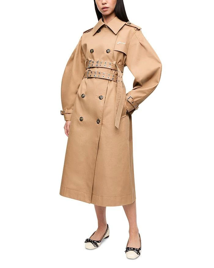 Ganni Double Belt Trench Coat - Coats - Free Shipping - BeyondStyle