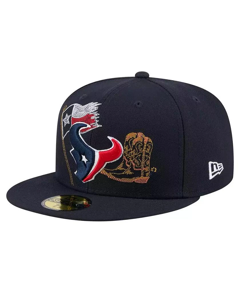 New Era Men's Navy Houston Texans State Stitch 59FIFTY Fitted Hat - Hats - BeyondStyle