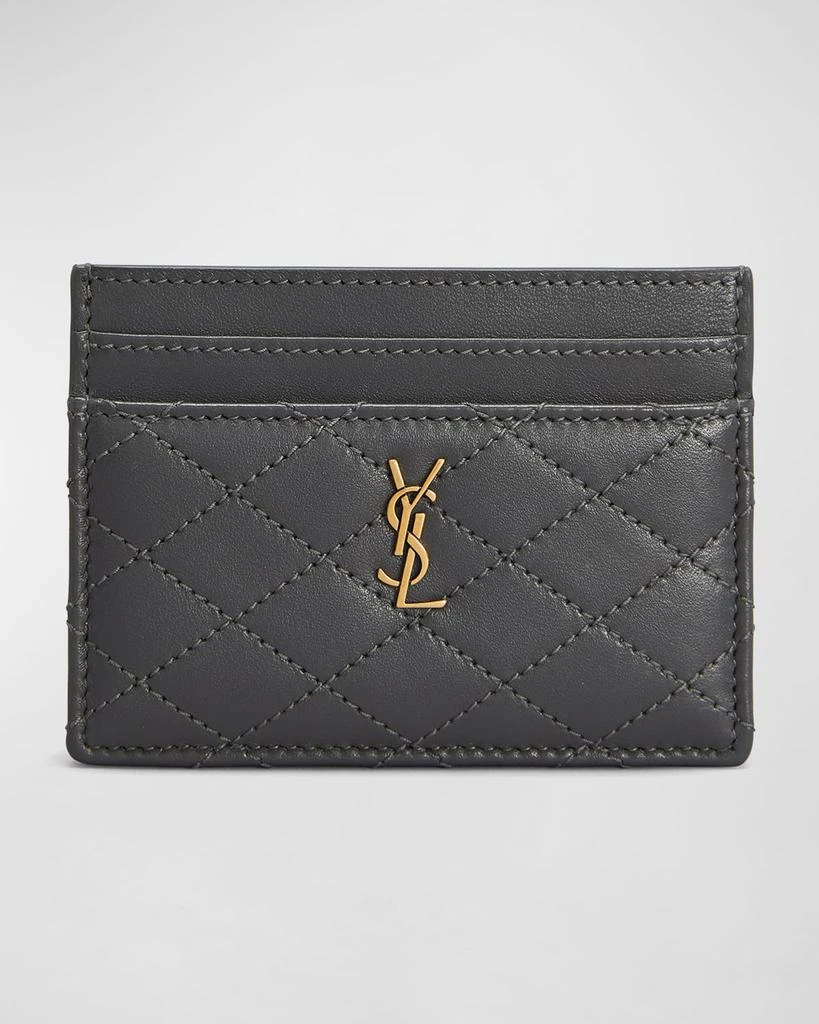 Yves Saint Laurent Gaby YSL Card Case in Quilted Leather - Bags - Free ...