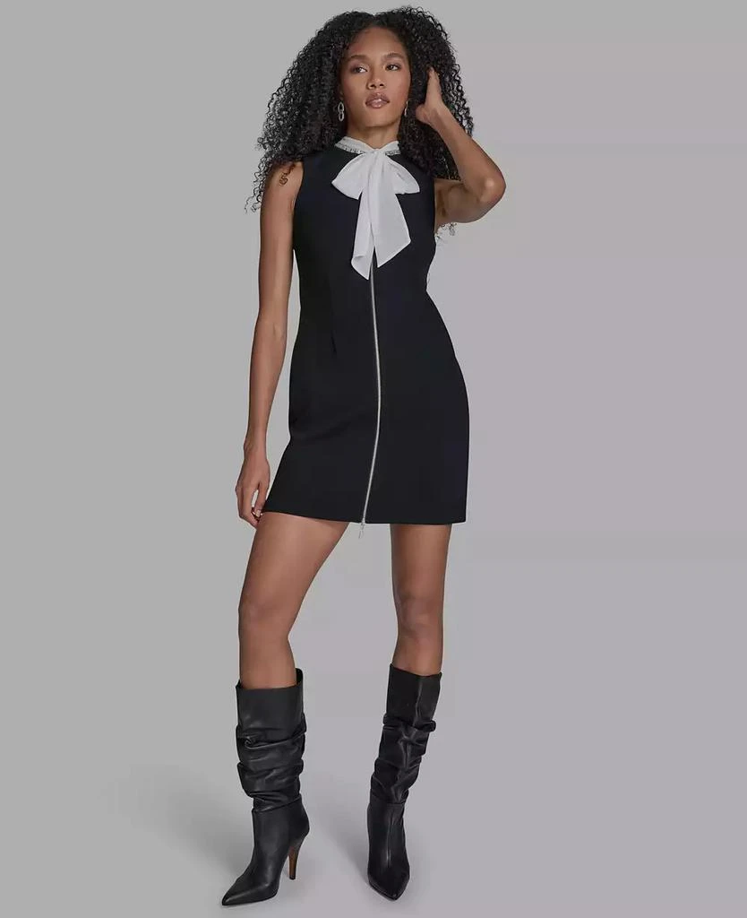 Shop Women's Bow Detail Zip Front Dress on Sale at BeyondStyle – Get 40 ...