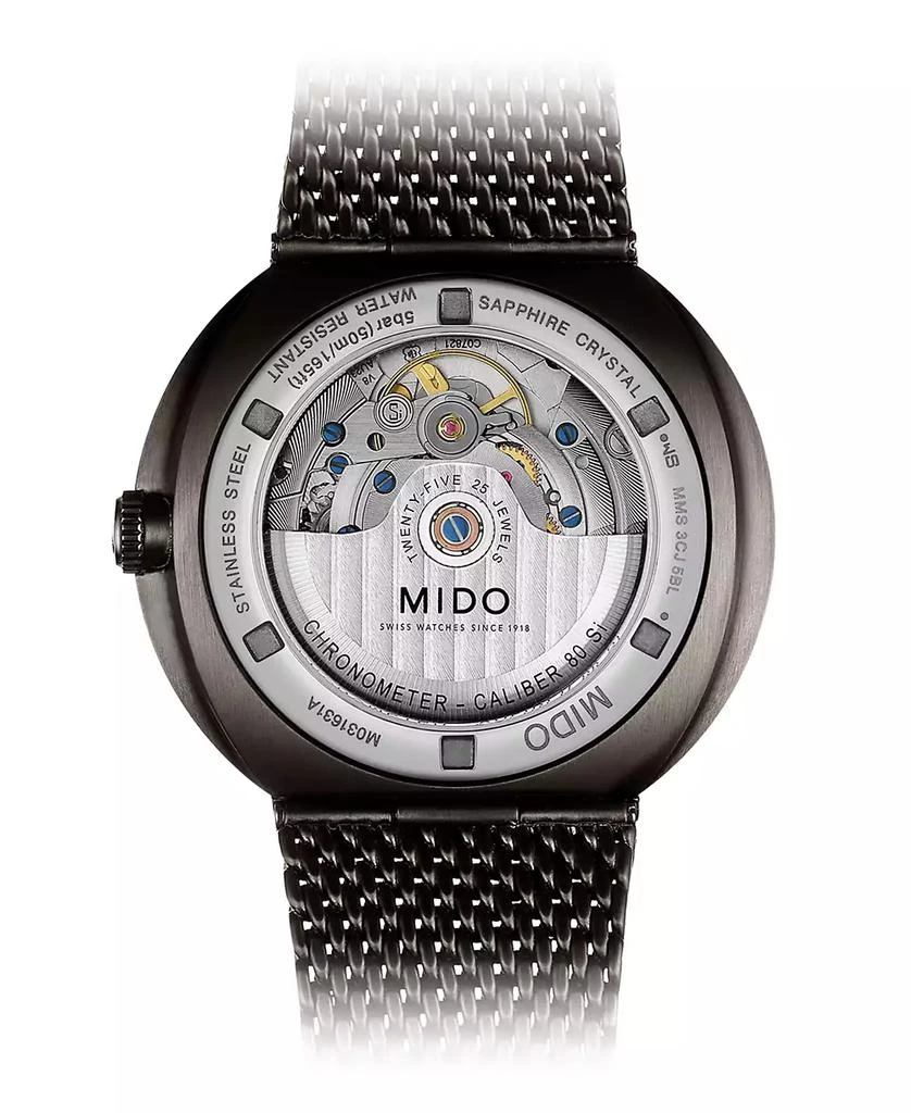 Mido Men's Swiss Automatic Commander II Cosc Black PVD Stainless Steel Bracelet Watch 42mm - Men ...
