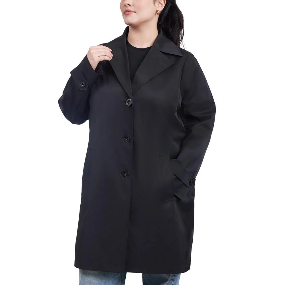 Michael Kors Women's Plus Size Single-Breasted Reefer Trench Coat ...