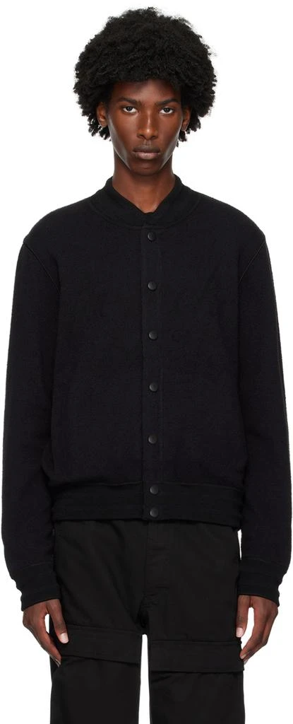 Givenchy Black Jacquard Logo Bomber Jacket - Jackets - BeyondStyle