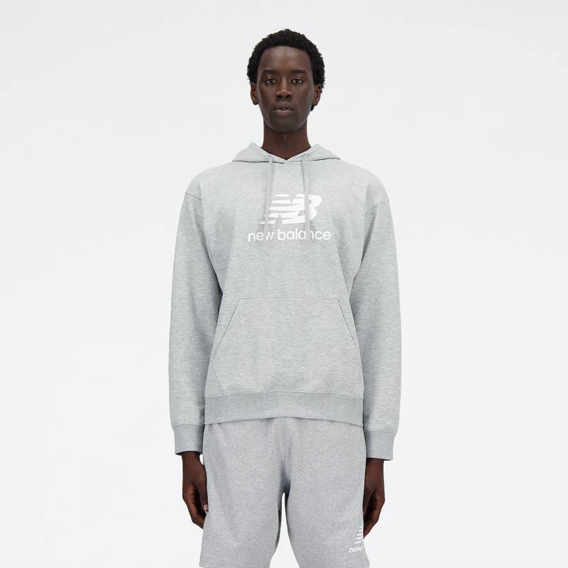 New Balance New Balance French Terry Stacked Logo Pullover Hoodie - Men ...