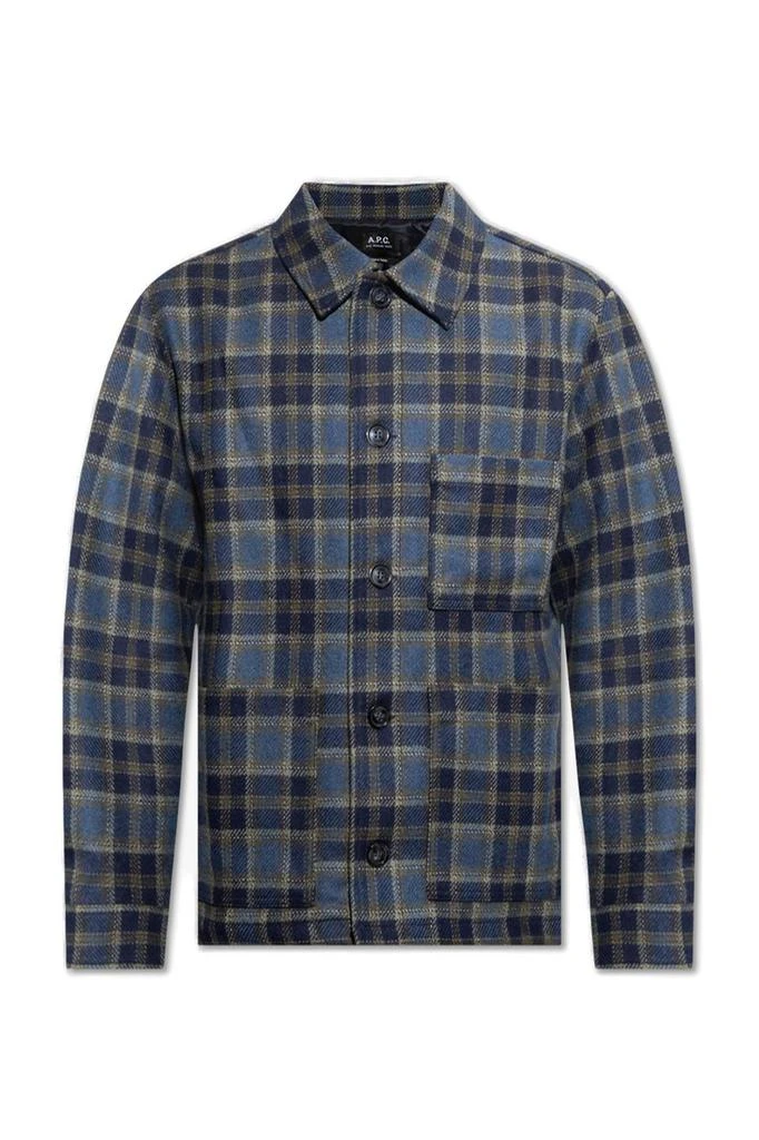 A.P.C. A.P.C. New Emile Checked Buttoned Shirt Jacket - Jackets - Free ...