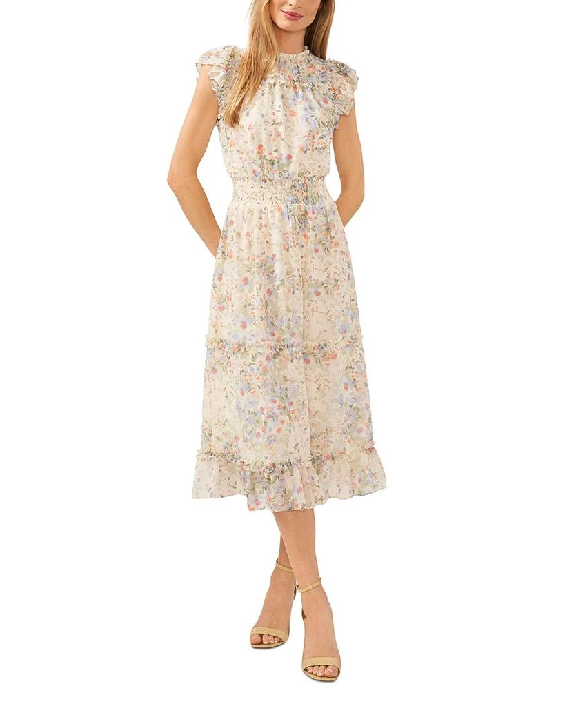 CeCe Ruffled Flutter Sleeve Midi Dress - Dresses & Skirts - Free ...