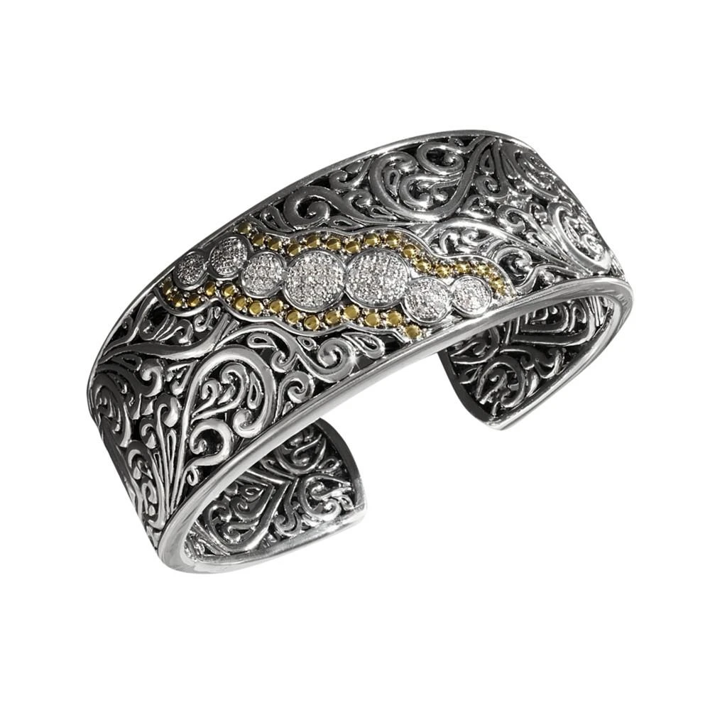 EFFY Collection Balissima by EFFY® Diamond Round Swirl Diamond Cuff (1/ ...