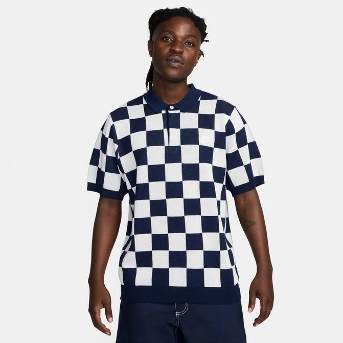 NIKE Men's Nike Sportswear Club Checkers Polo Shirt - Polo Shirts ...