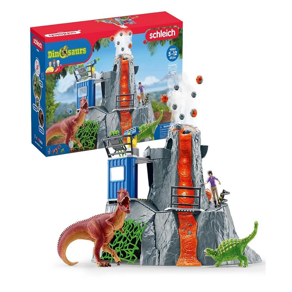 Schleich Dinosaurs Volcano Expedition Base Camp Playset - Baby & Kids ...