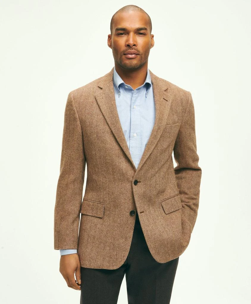 Brooks Brothers Classic Fit Wool Herringbone Sport Coat - Parkas - Free ...