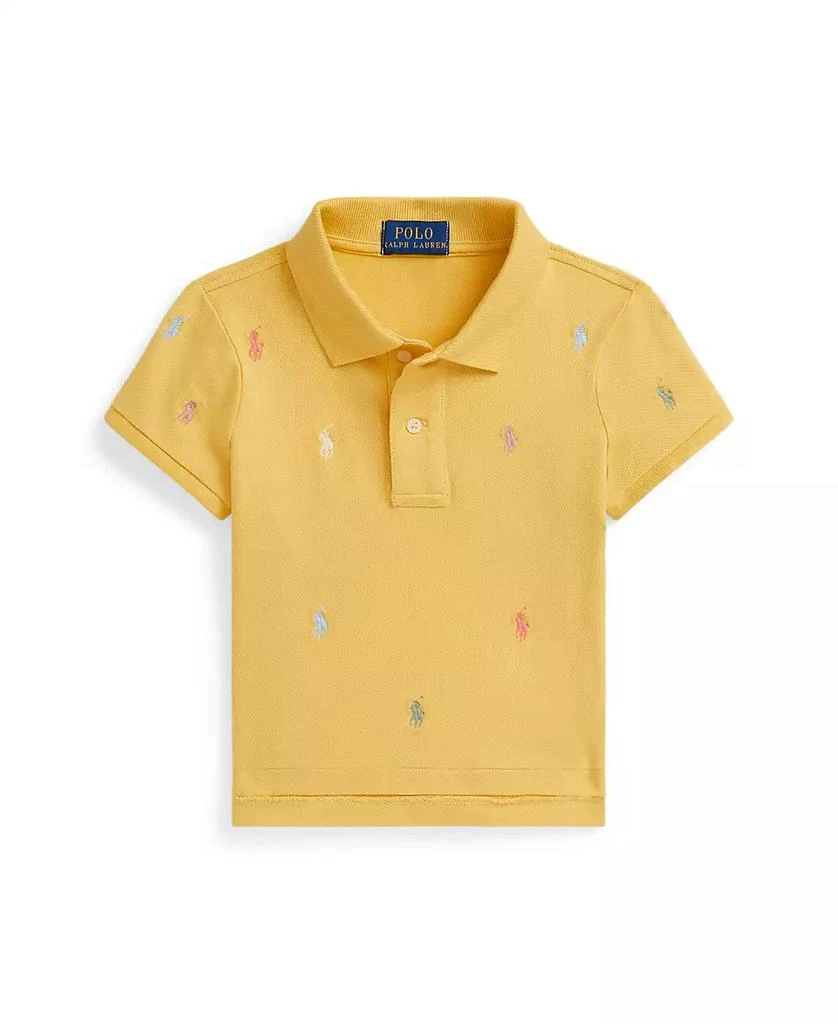 Ralph Lauren Toddler and Little Girls Polo Pony Stretch Mesh Boxy Polo ...