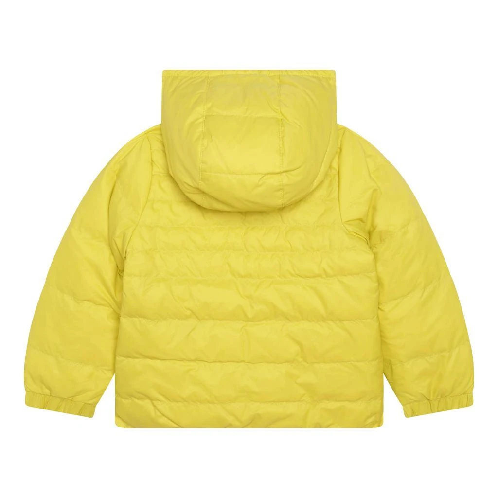 BOSS Yellow & Navy Reversible Hooded Puffer Jacket - Baby Clothing ...
