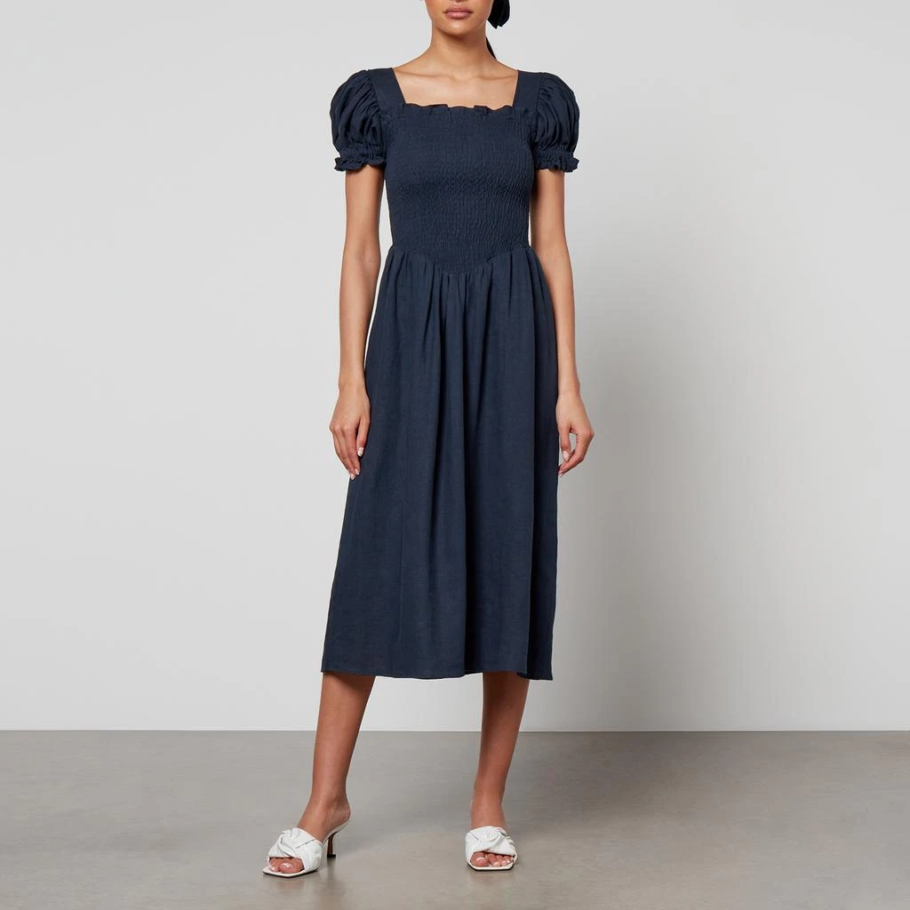 Sleeper Belle Shirred Linen Dress - Dresses & Skirts - BeyondStyle
