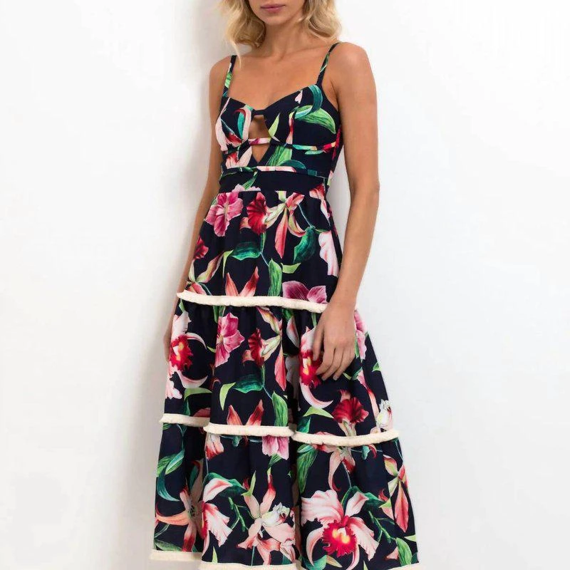 Pat Bo Laelia Fringe Midi Dress - Dresses & Skirts - Free Shipping ...