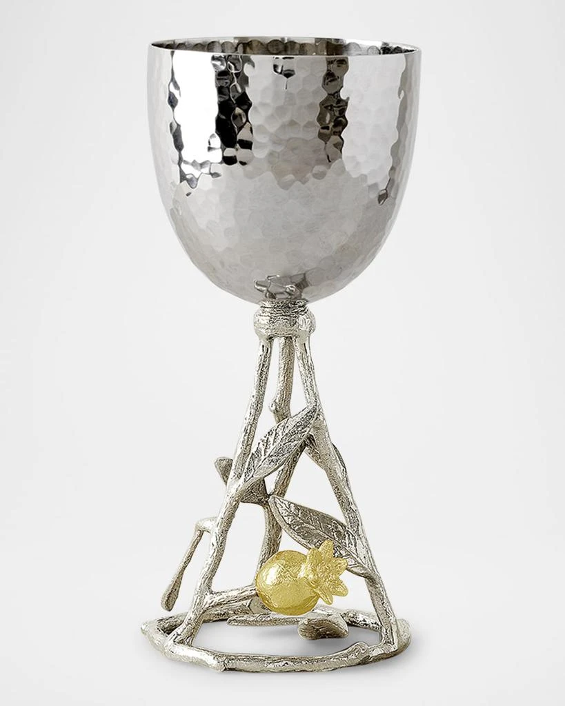 Michael Aram Pomegranate Silver and Gold Kiddush Cup with 24K Gold ...