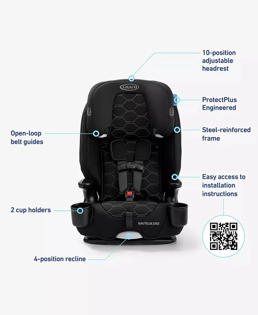 Graco Nautilus® 2.0 LX ft. InRight™ LATCH Booster Car Seat - BABY ...