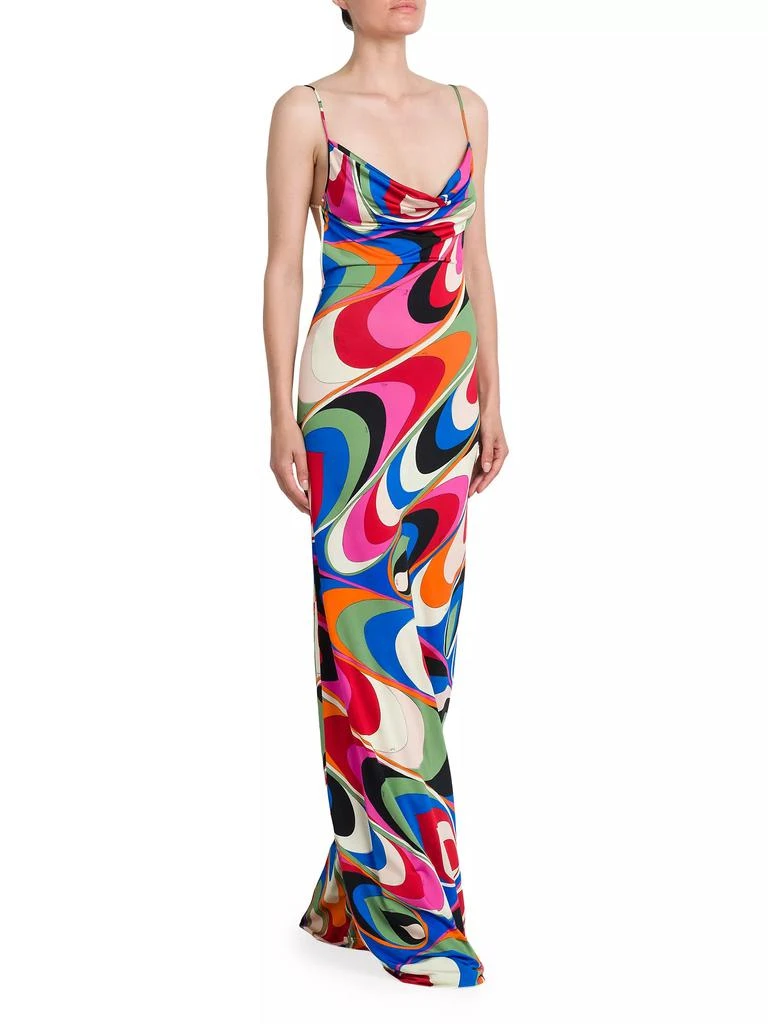 Pucci Swirling Satin Maxi Dress - Dresses & Skirts - Free Shipping ...