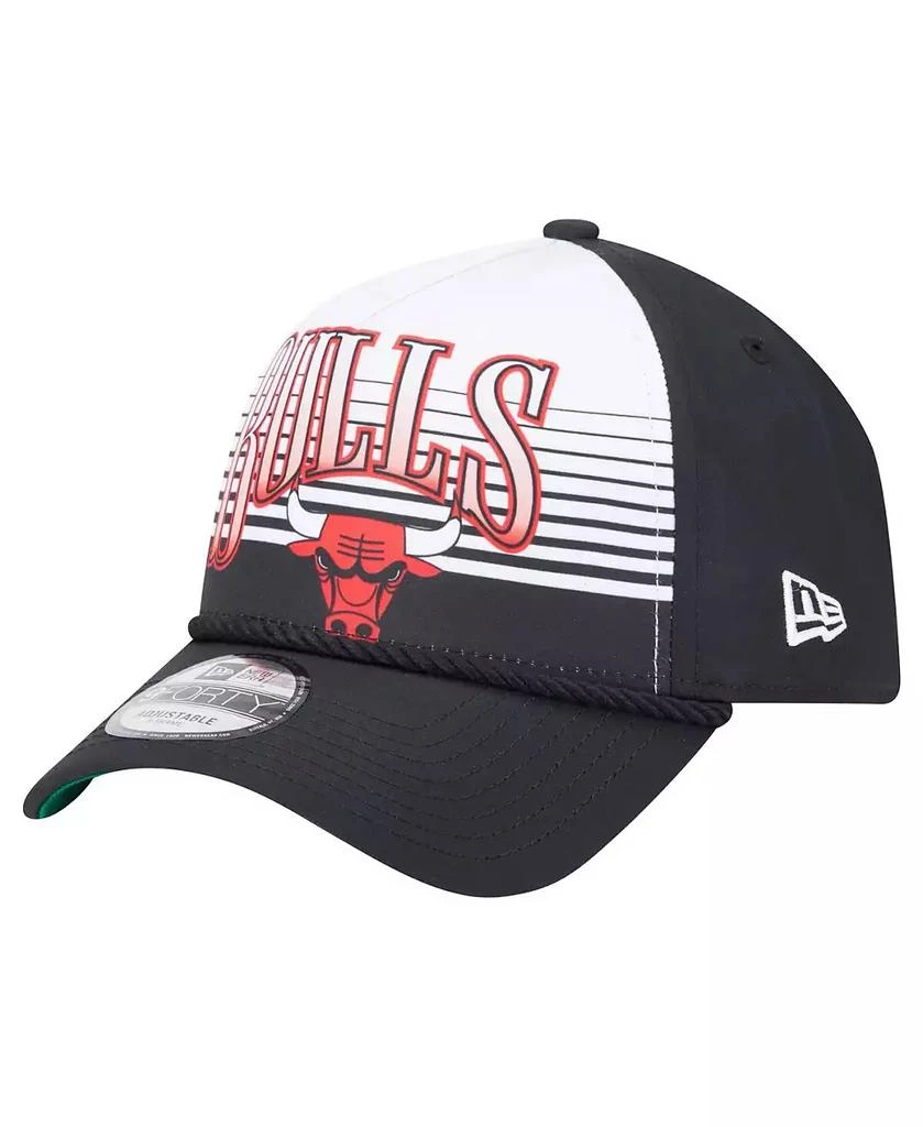 New Era Men's Black Chicago Bulls Throwback Gradient A-Frame 9FORTY Adjustable Hat - Hats ...