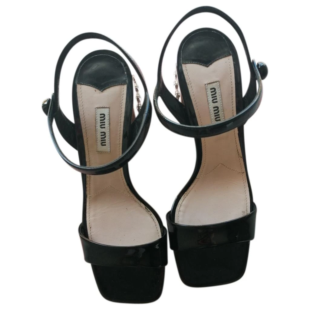 Miu Miu Miu Miu Patent leather sandals - Sandals - BeyondStyle
