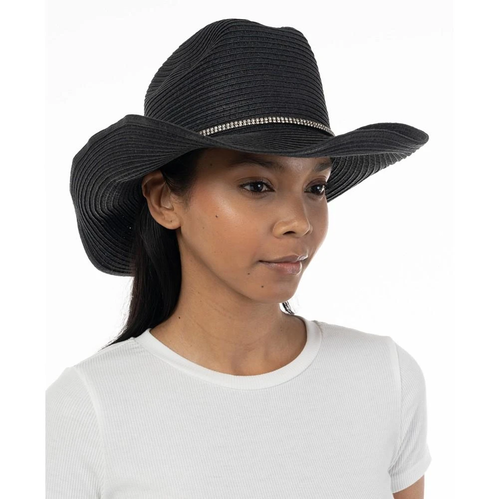 INC International Women's Rhinestone Band Cowgirl Hat, Created for Macy ...