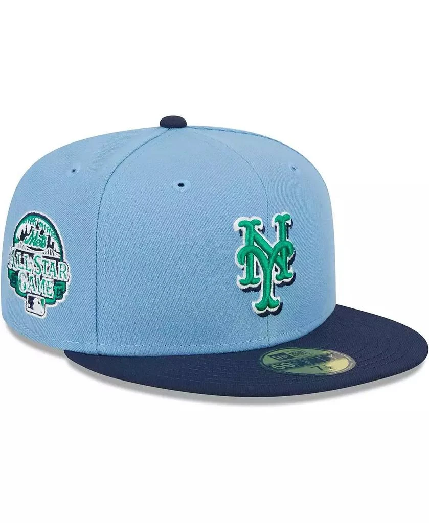 New Era Men's Light Blue, Navy New York Mets Green Undervisor 59FIFTY ...