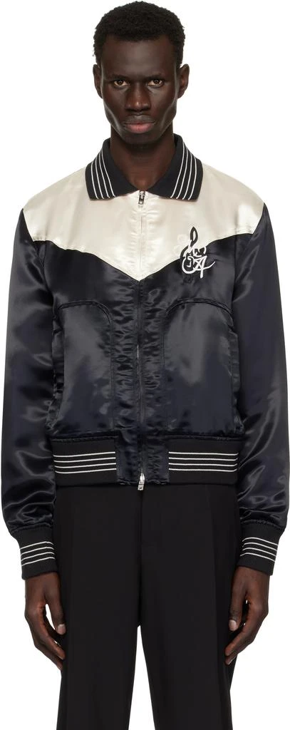 AMIRI Black & White 'MA' Music Note Jacket - Jackets - BeyondStyle