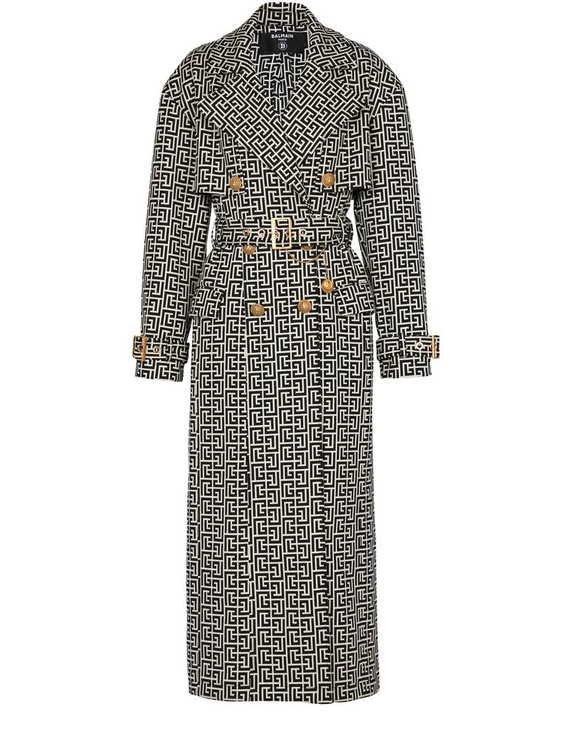 Balmain Monogrammed trench coat - Coats - Free Shipping - BeyondStyle