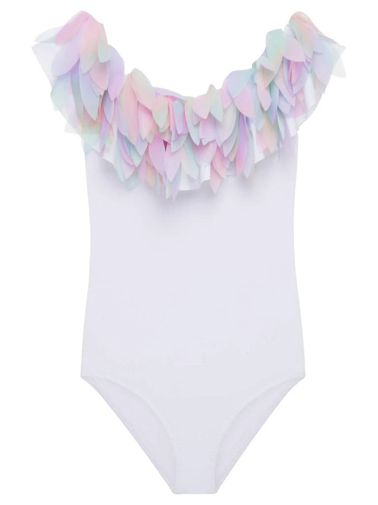 Stella Cove Girls' Pastel Petals Bathing Suit In White - Swimwear ...