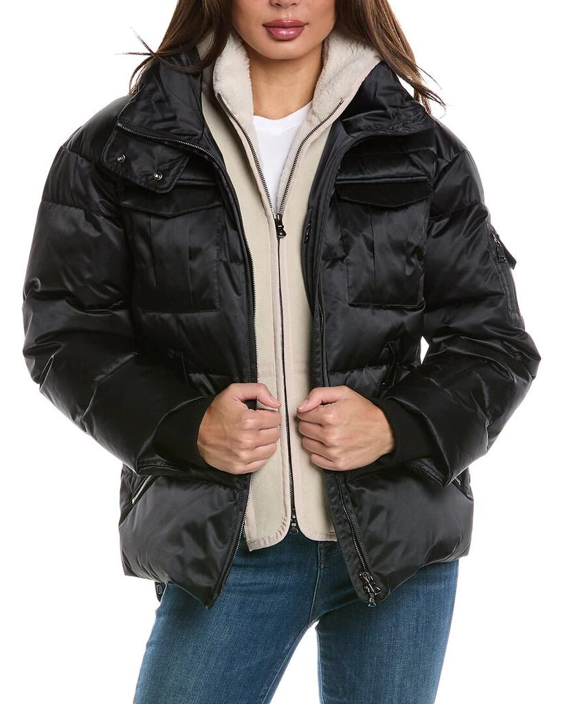 Shop Adele Leather Bib Down Ski Jacket on Sale at BeyondStyle – Get 76% ...