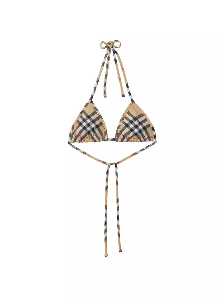 Burberry Check Triangle Bikini Top - Swimwear - Free Shipping - BeyondStyle