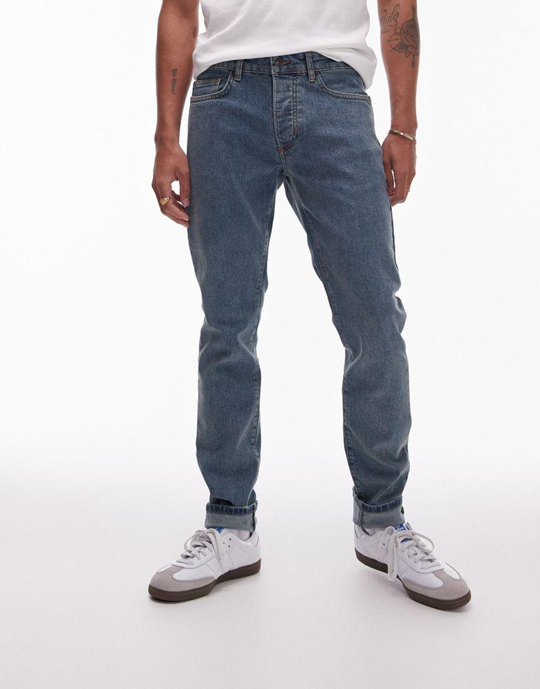 Topman Topman skinny jeans in vintage mid wash Blue W38 L32 Jeans BeyondStyle