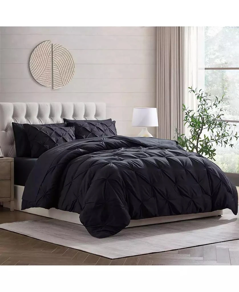 7 Piece Pinch Pleat Complete Bed in a Bag - King - Beige – On Sale Now ...