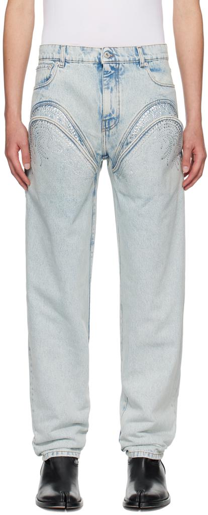 Y/Project Black Paris' Best Patch Jeans - Jeans - BeyondStyle Y/Project Black Paris' Best Patch Jeans - Jeans - BeyondStyle