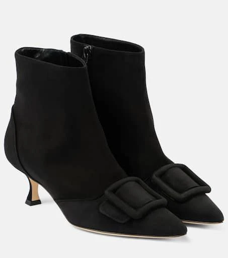 Manolo Blahnik Baylow suede ankle boots - Boots - Free Shipping ...