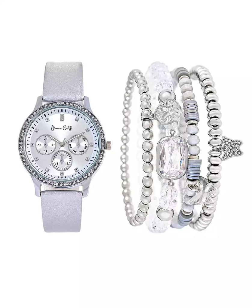 Jessica Carlyle Women's Gray Polyurethane Leather Analog Watch - Women ...