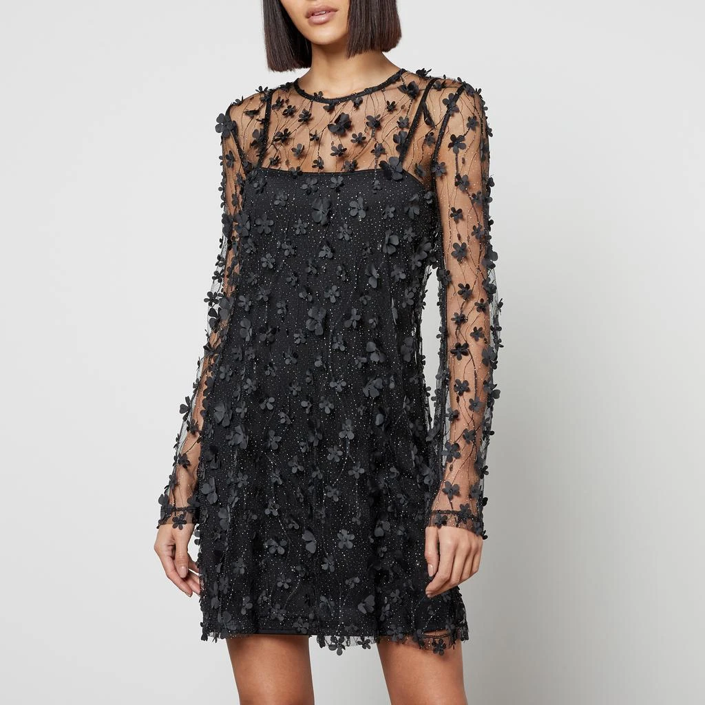 Stine Goya Rocio Appliquéd Tulle and Satin Mini Dress – On Sale Now ...