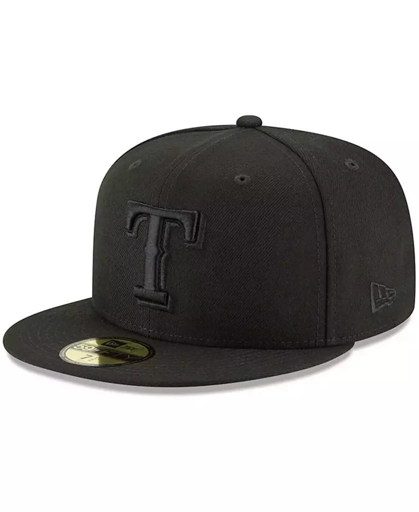 New Era Men's Black Texas Rangers Primary Logo Basic 59FIFTY Fitted Hat ...
