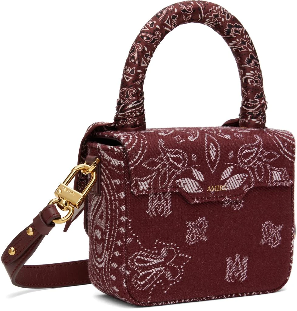 AMIRI Burgundy Denim Bandana Micro MA Bag - Travel Bags - BeyondStyle
