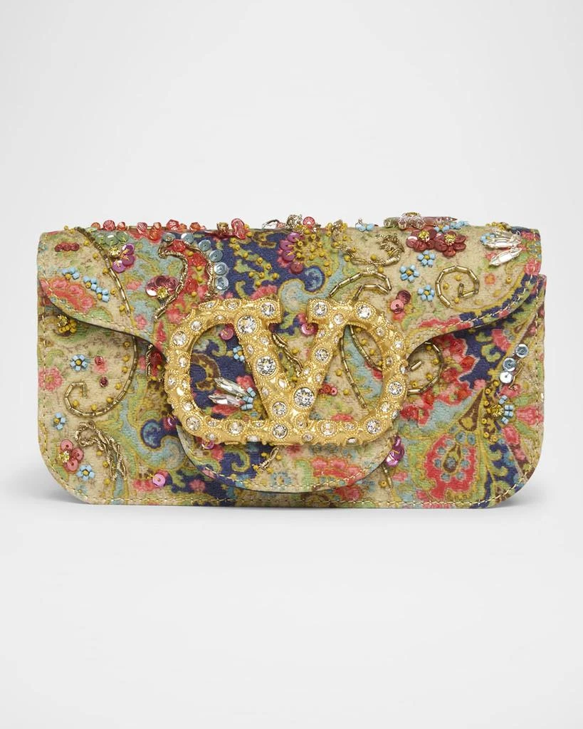 Valentino Loco Small VLOGO Paisley Embellished Shoulder Bag - Shoulder ...