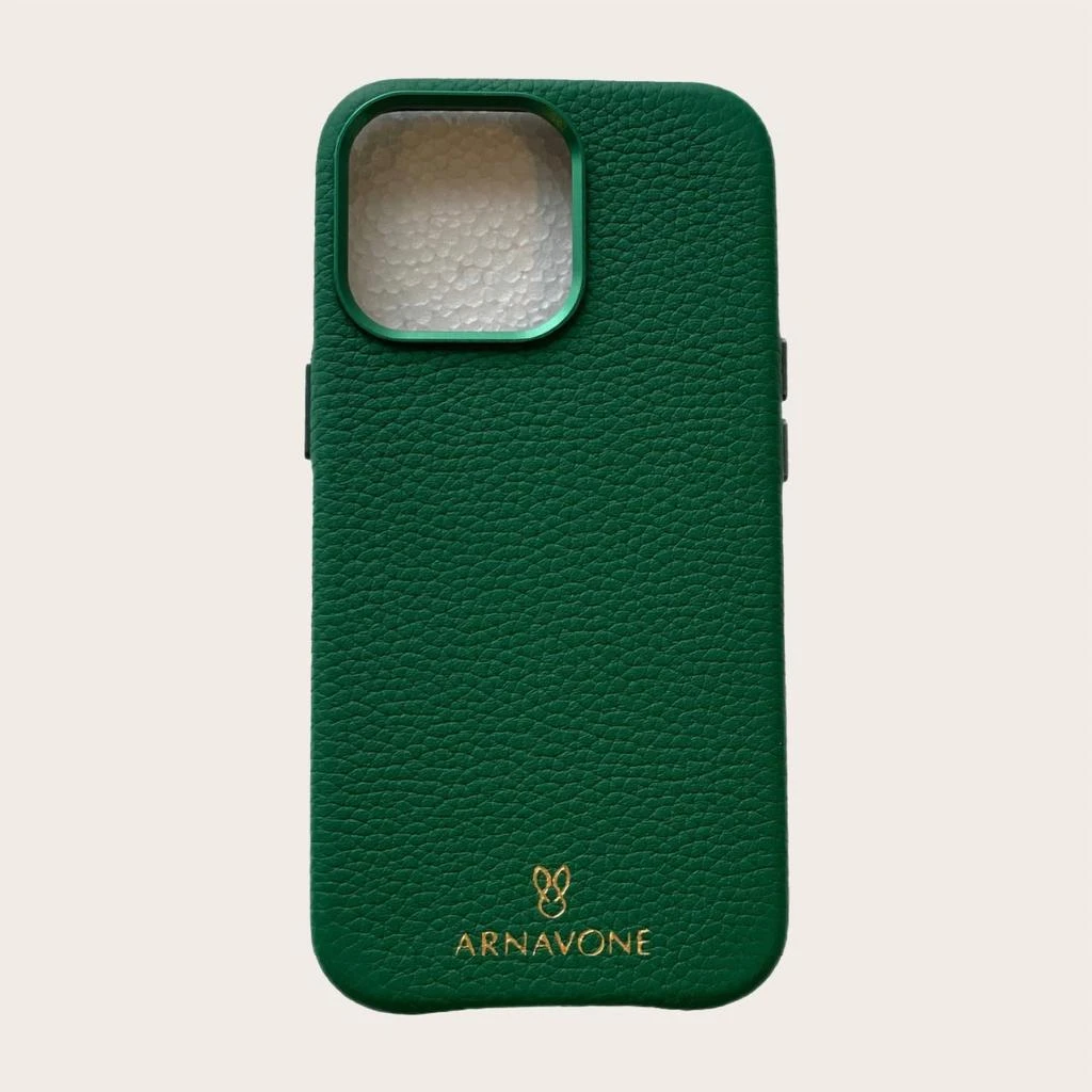 ARNAVONE Women's Luxury Leather Phone Case For Iphone 13 Pro In Emerald ...