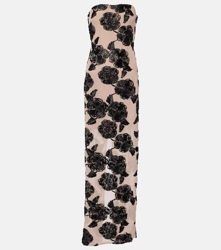 ROTATE Birger Christensen Floral mesh-trimmed gown - Dresses & Skirts ...