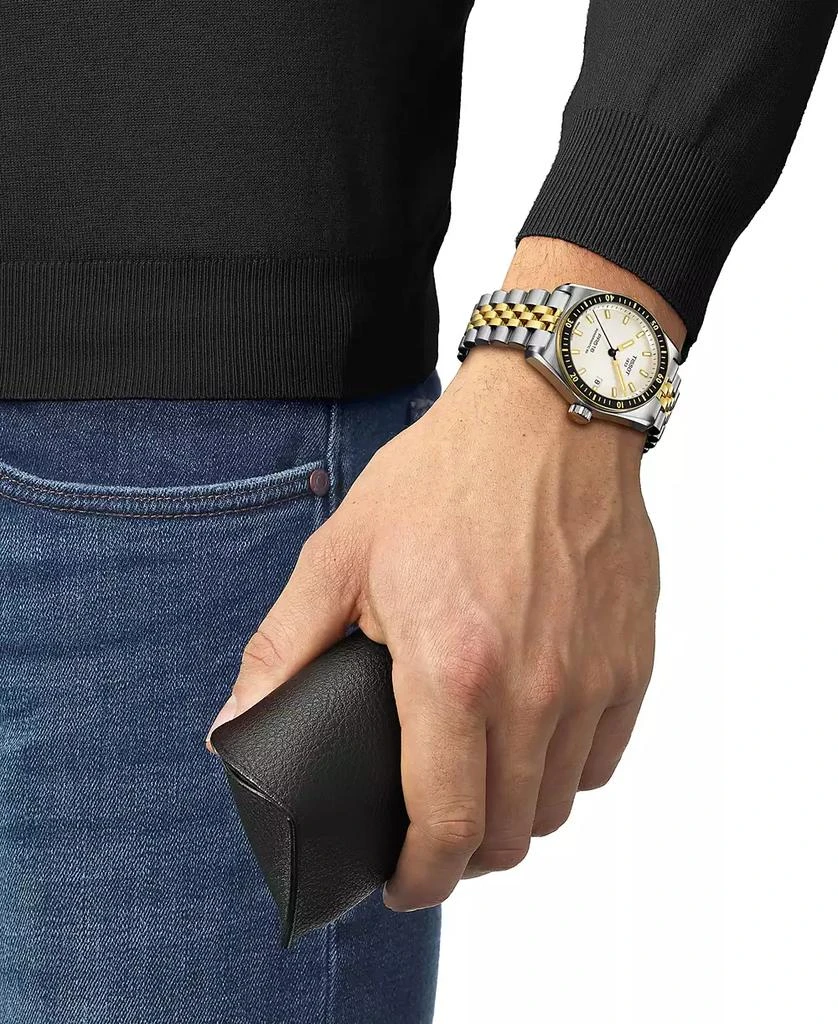 Tissot Men's Swiss Automatic PR516 Powermatic 80 Two-Tone Stainless Steel Bracelet Watch 38mm ...