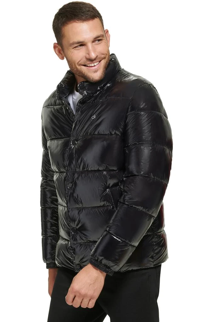 Calvin Klein Snap Front Puffer Jacket - Coats - BeyondStyle