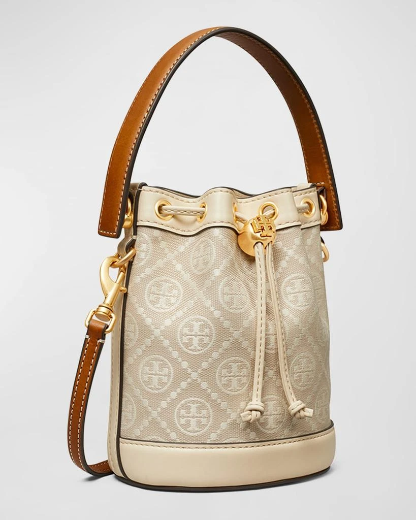 Tory Burch T-Monogram Jacquard Mini Bucket Bag - Crossbody Bags - Free ...
