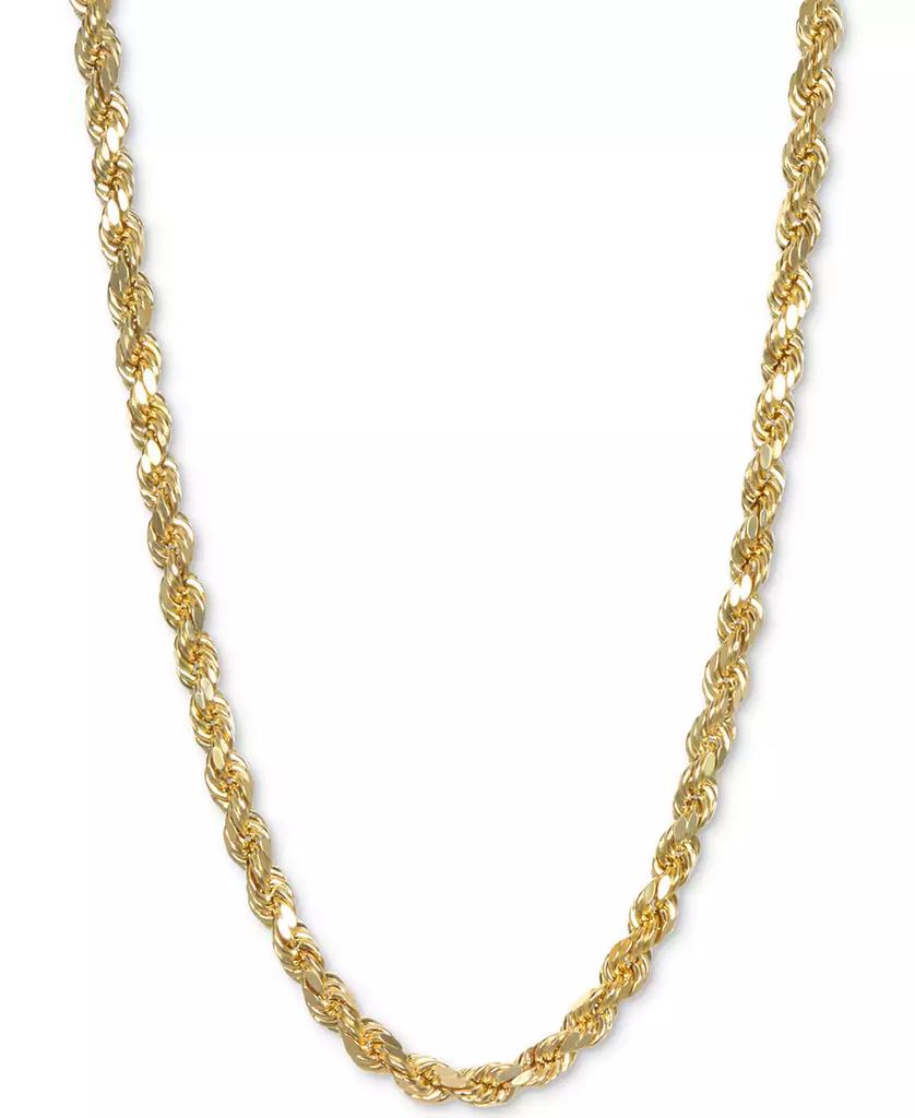 Italian Gold 22 Rope Chain Necklace in 14K Gold Yellow Gold
