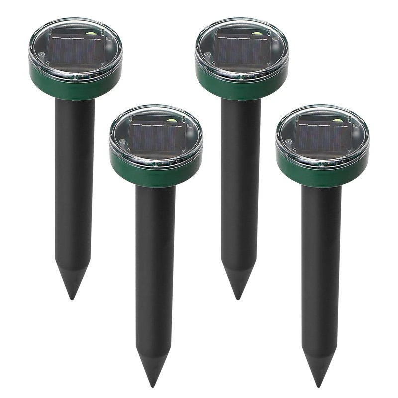 Shop 4Pcs Solar Powered Mole Repeller Sonic Gopher Stake Repellent ...